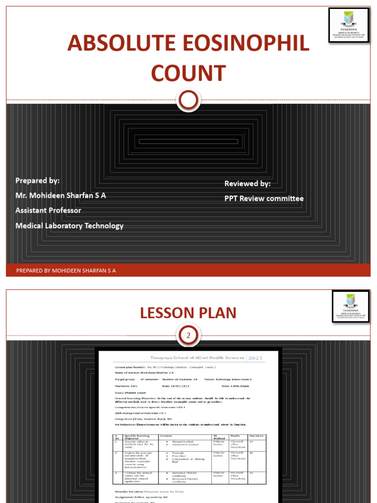 Absolute Eosinophil Count | PDF | White Blood Cell | Clinical Medicine