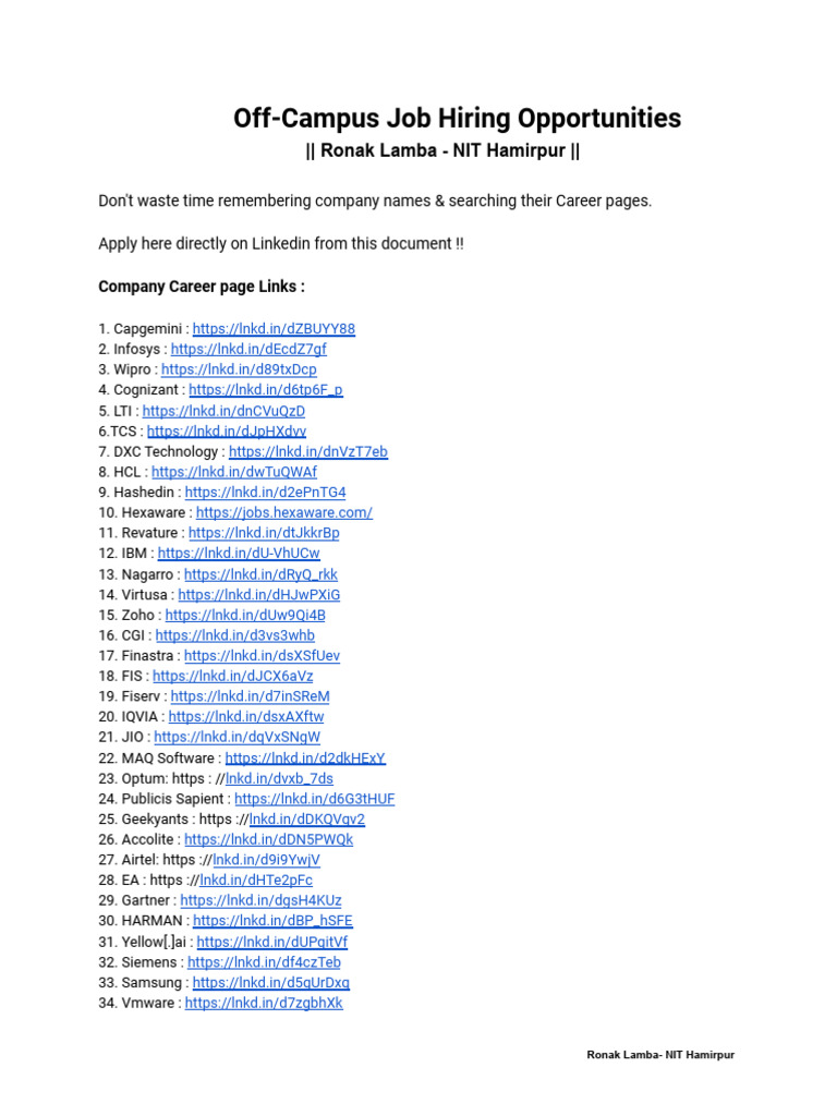 Off Campus | PDF | Companies | Business