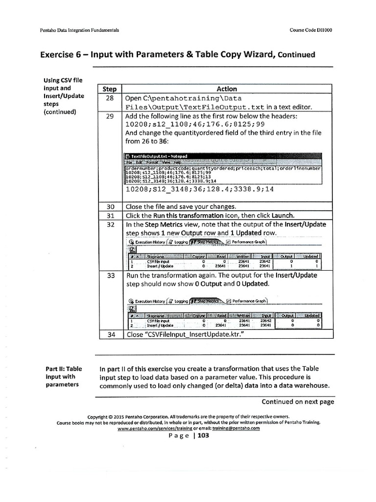 Manual Pentaho Data Integration Fundamentals Parte II | PDF