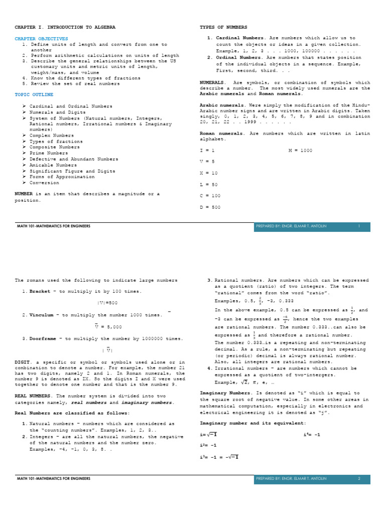 Module 1-Fundamentals in Algebra-4 | PDF | Numbers | Prime Number