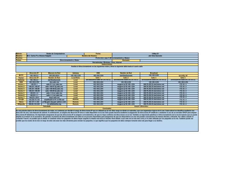 M4.1.4 Direcciones IP y Mascaras de Red | Descargar gratis PDF ...