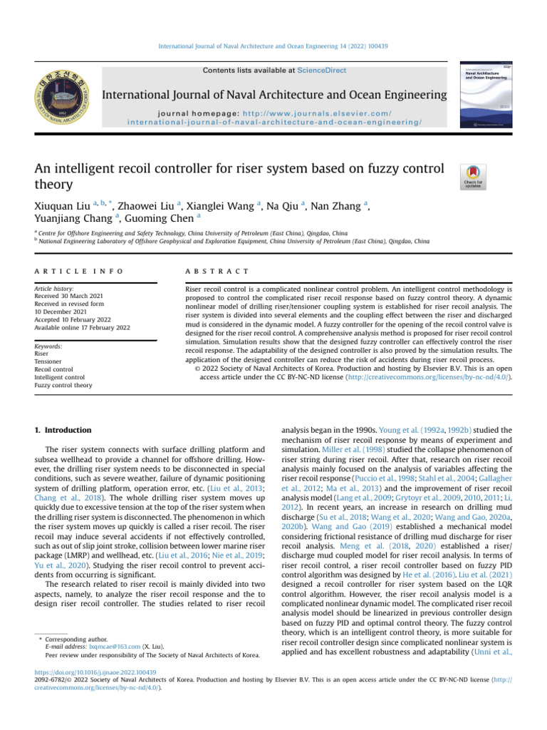 An Intelligent Recoil Controller For Ri - 2022 - International Journal ...