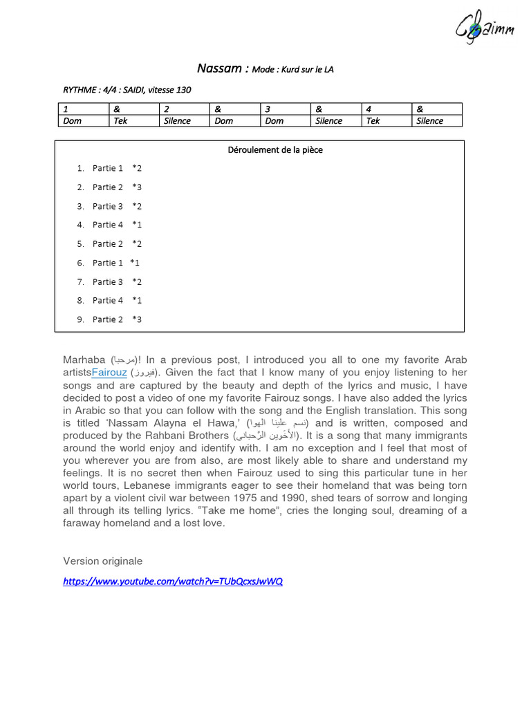 Partition Nassam | PDF | Art | Poetry