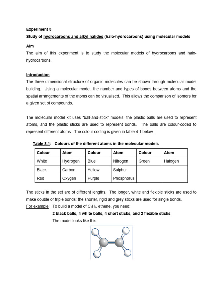 CHE 102 Experiment 3 | PDF | Molecules | Alkane