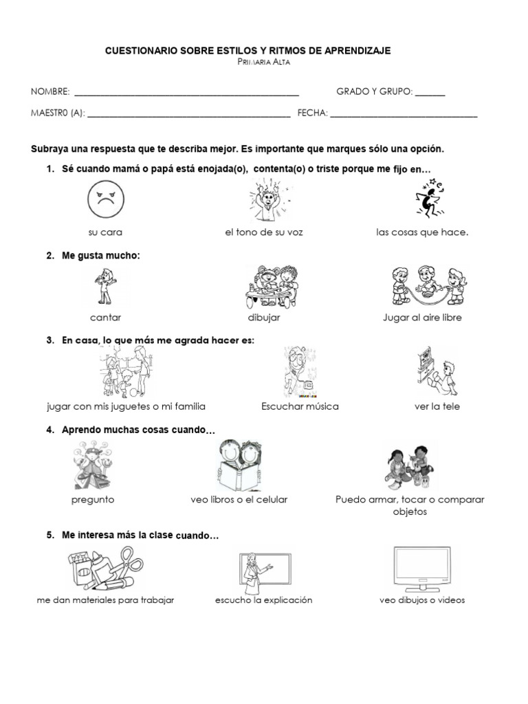 Estilos de Aprendizaje | PDF | Aprendizaje | Salón de clases