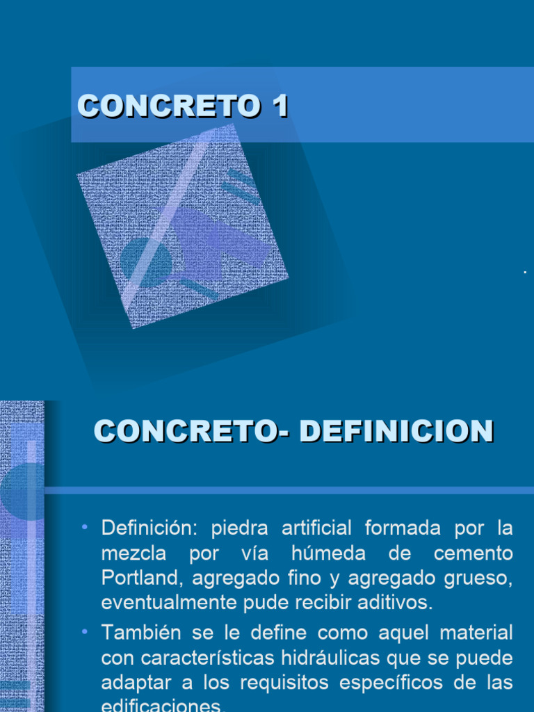 Tipos y Definición de Concreto | PDF | Hormigón | Cemento