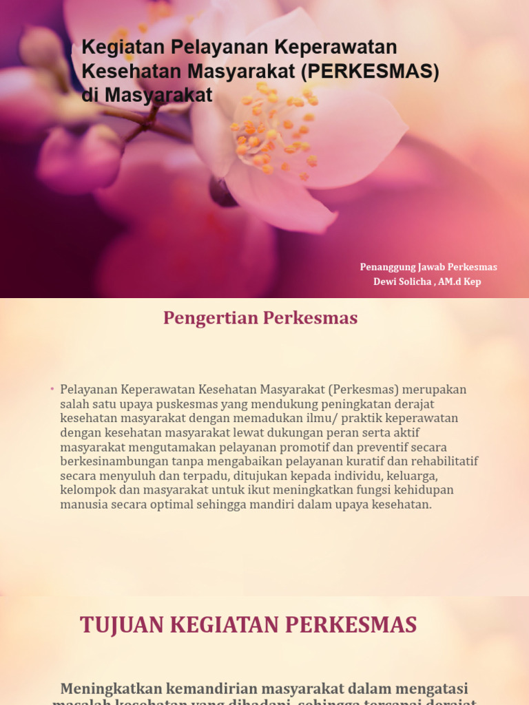 PRESENTASI KEGIATAN Perkesmas | PDF