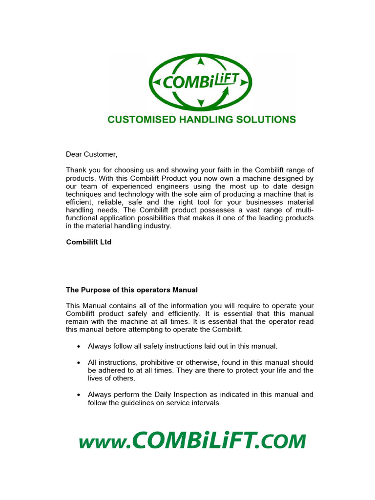 SC3 Om en | PDF | Truck | Elevator