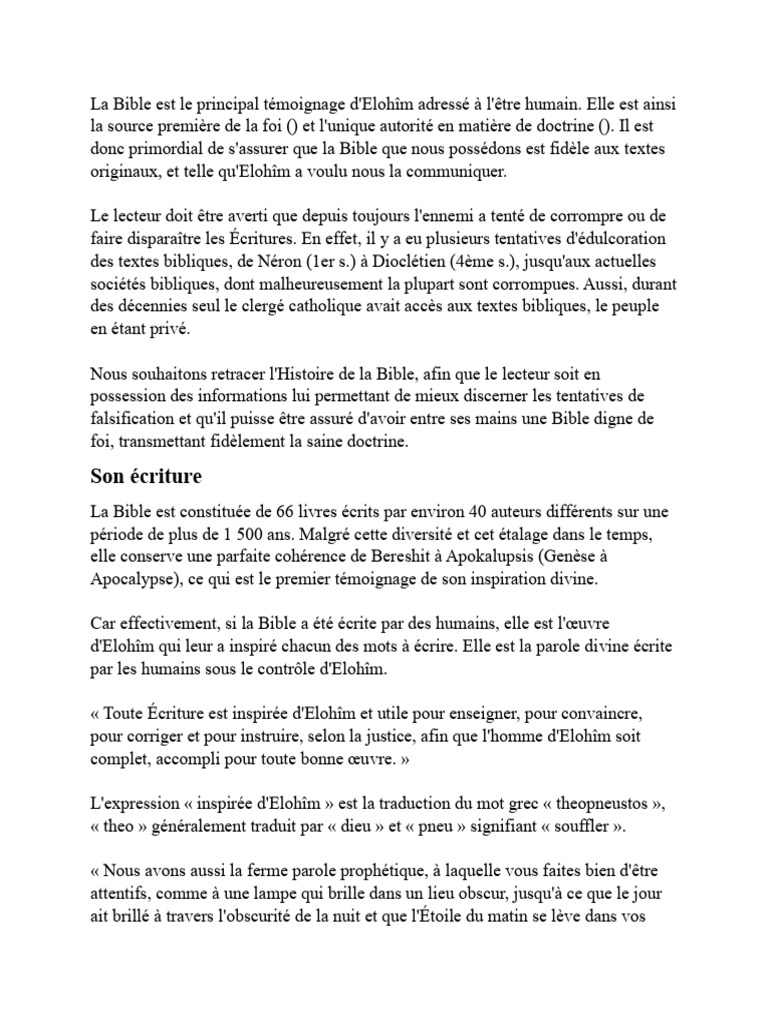 Synthèse Bible | PDF | Bible | Esdras