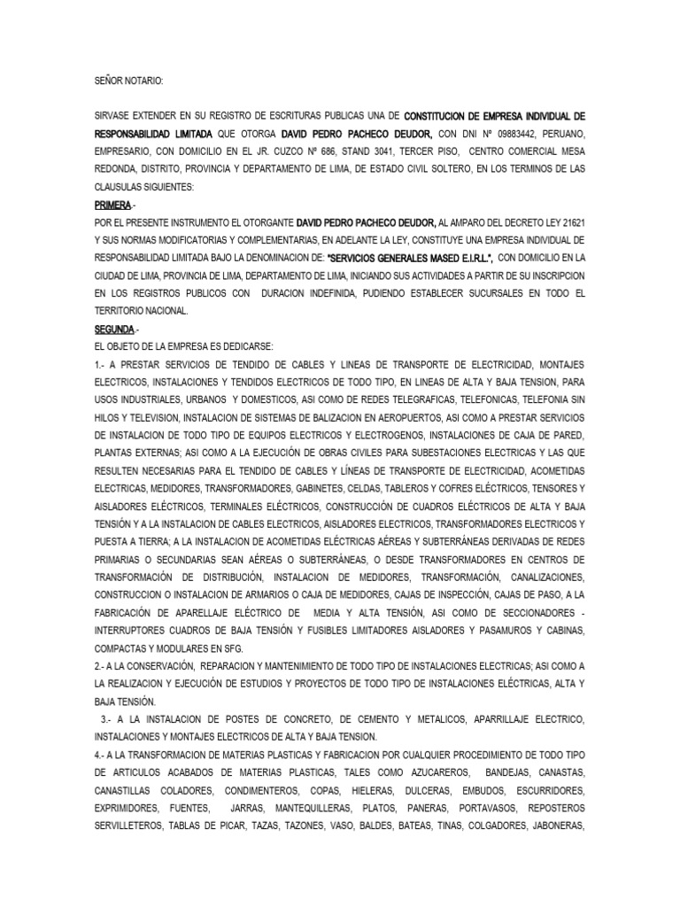 Mased Eirl 07.10.16 | PDF | Cheque | Ley procesal