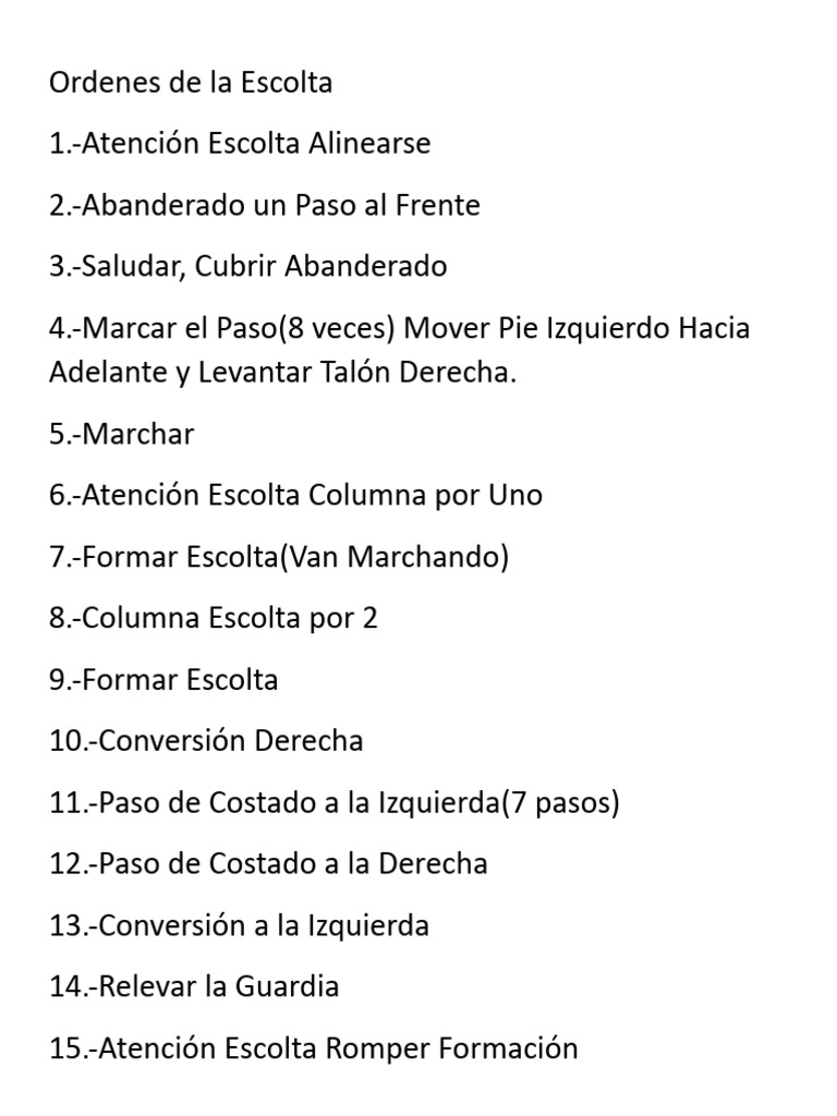 Ordenes de La Escolta | PDF