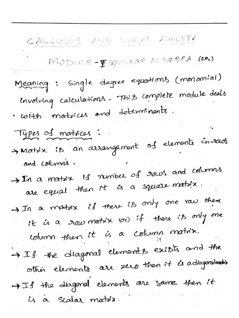 21MAT11 Module 5 - NOTES | PDF