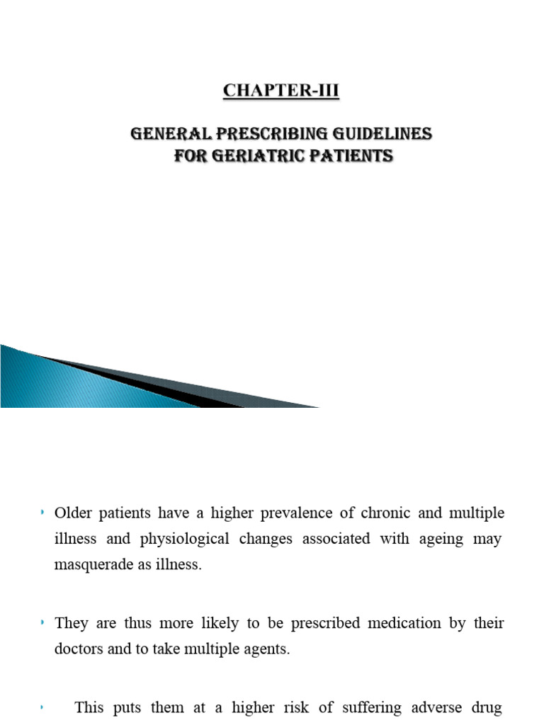 General Prescribing Guidelines of Geriartric Patients | PDF ...