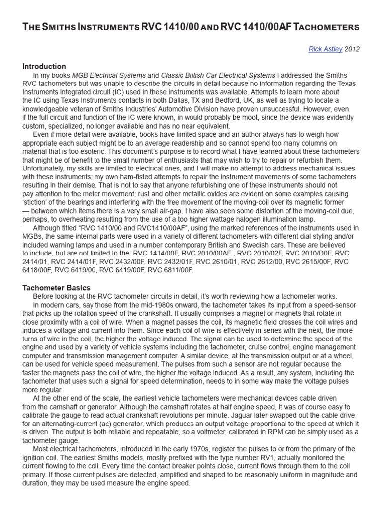 Tach 1410 | PDF | Resistor | Capacitor