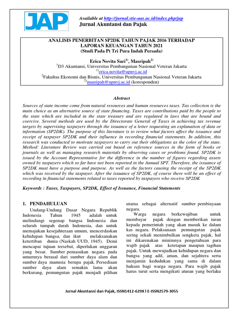 Jurnal Sp2DK | PDF | Taxes | Economies