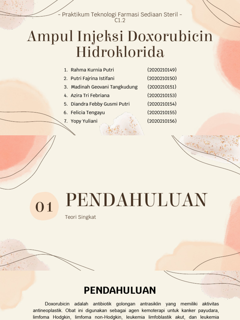 Ampul Injeksi Doxorubicin | PDF