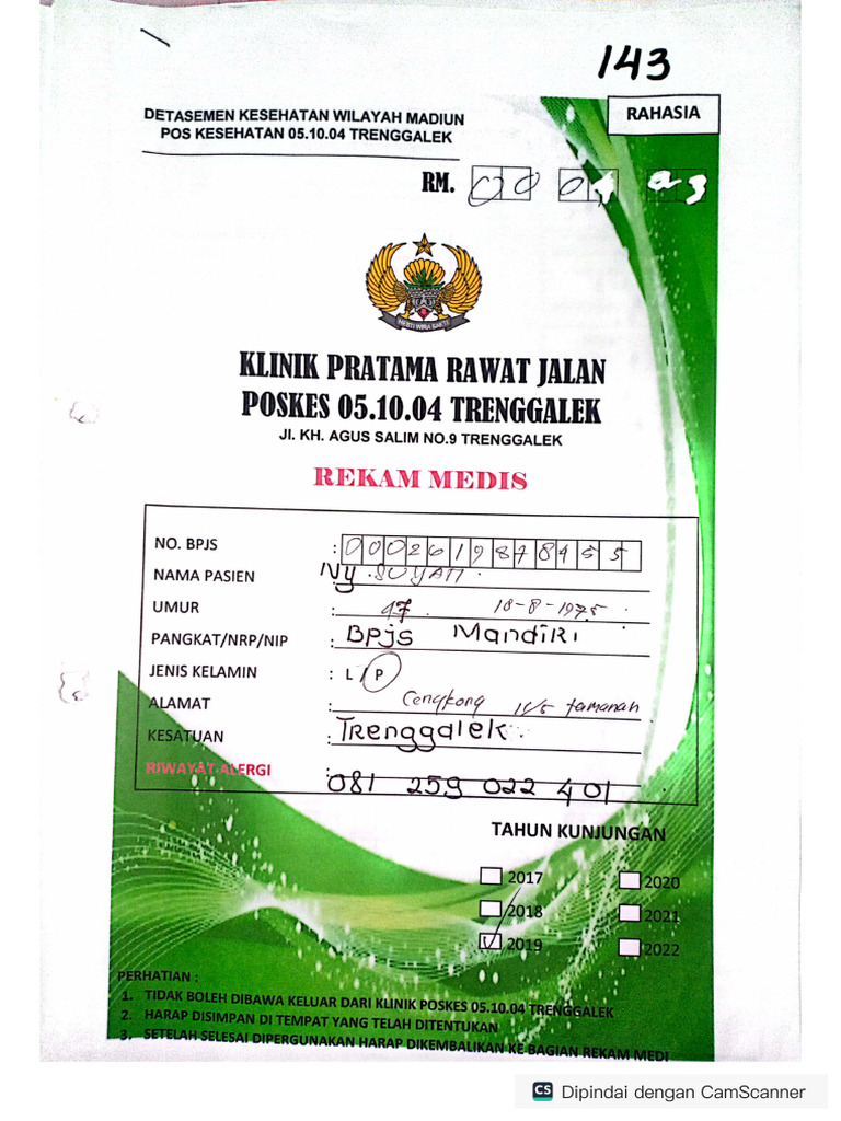 Bukti Dokumen Pengkajian Pasien Oleh Ppa Dalam Penetapan Diagnosa Yang ...