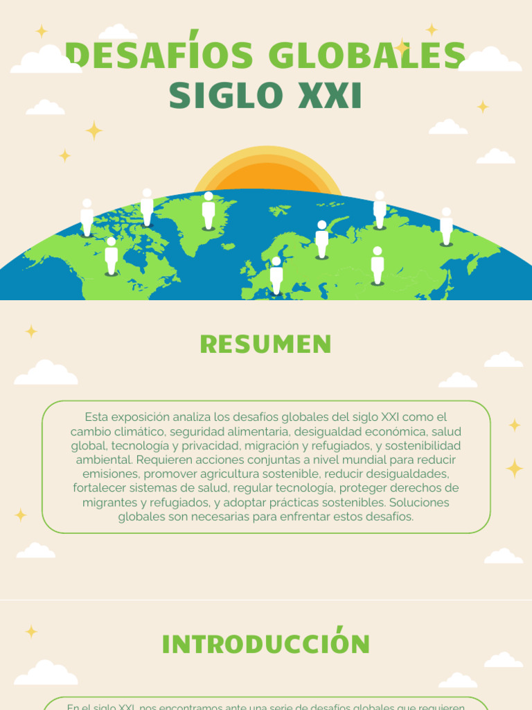 Desafíos Globales Del Siglo XXI | PDF | Migración humana | Desarrollo sostenible
