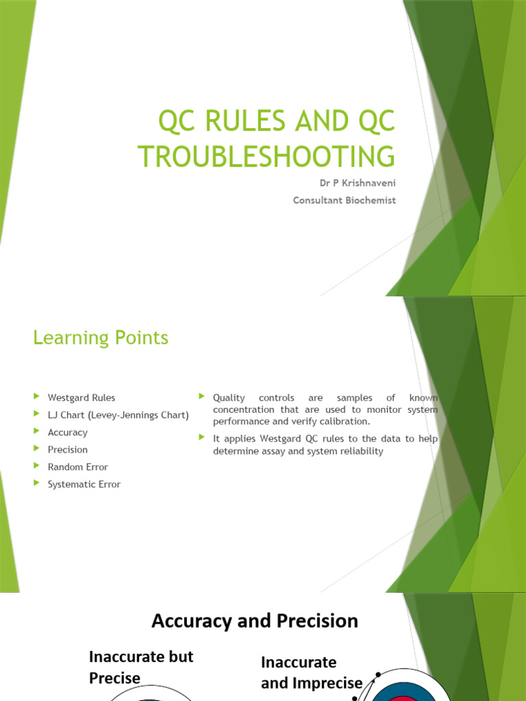 QC Rules and QC Troubleshooting | PDF | Observational Error | Accuracy And Precision
