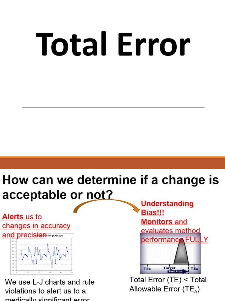 Total Allowable Error in Lab Testing | PDF | Cognition | Science
