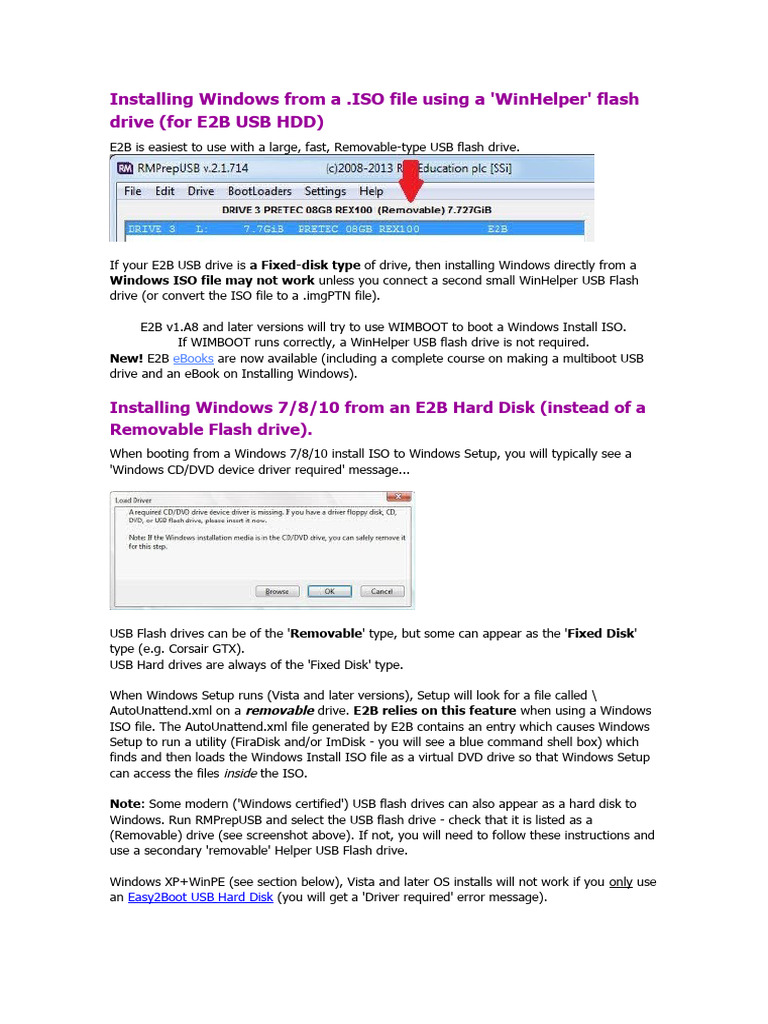 Installing Windows From USB-1 | PDF | Usb Flash Drive | Computer File