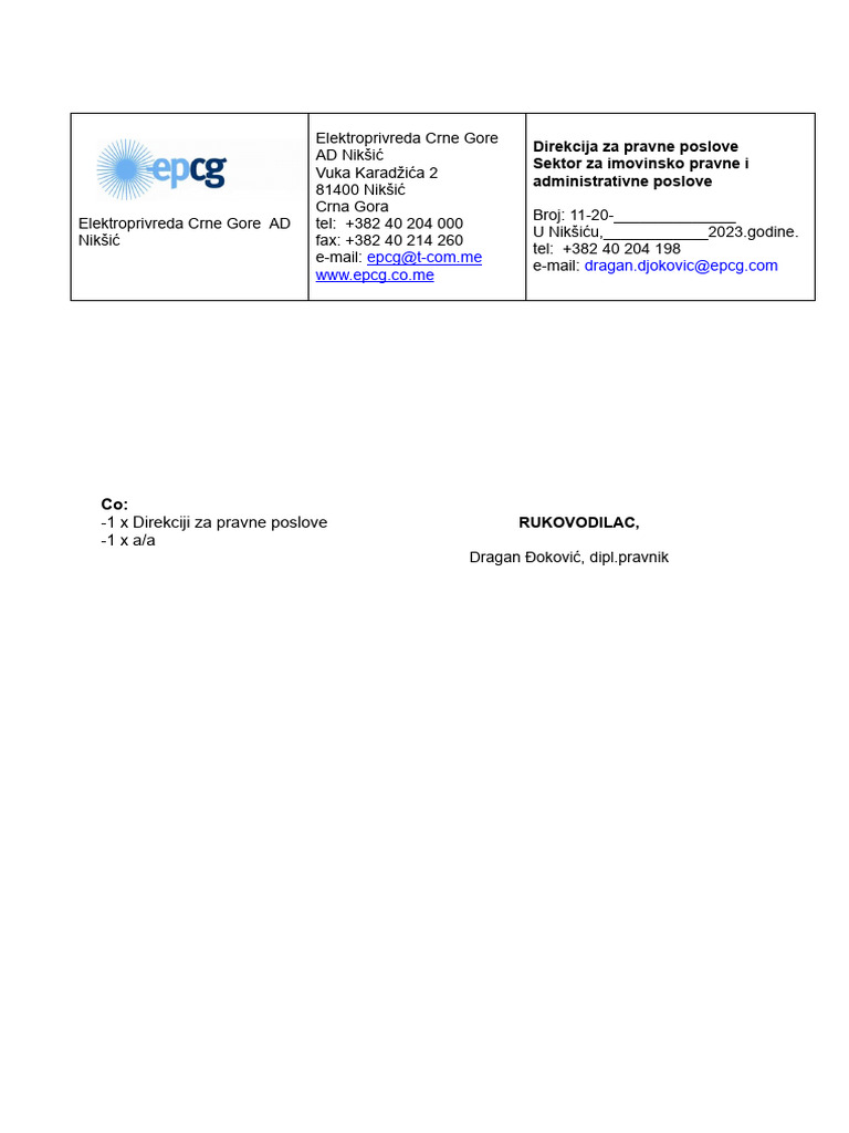 Memorandum Dragan Đ | PDF