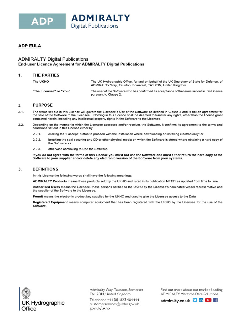 ADP End User Licence Agreement | PDF | License | Bankruptcy