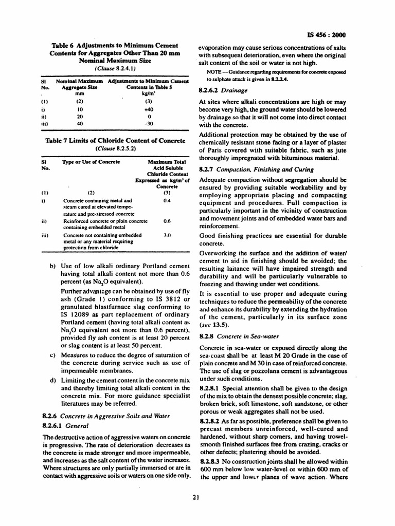 Is.456.2000 34 | PDF | Concrete | Cement