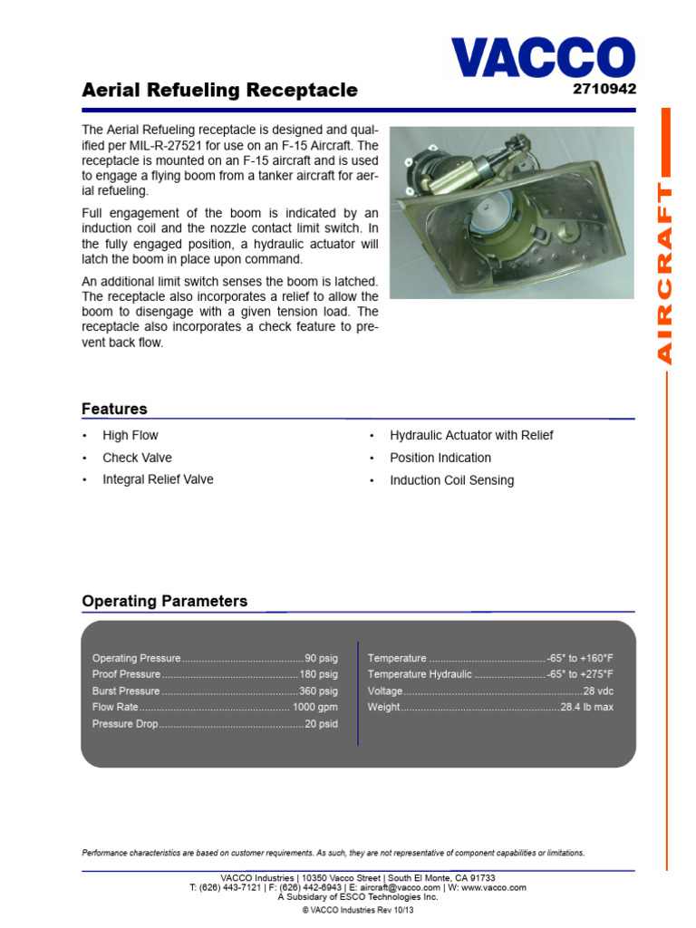 Aerial Refuel Receptacle | PDF | Aerial Refueling | Manufactured Goods