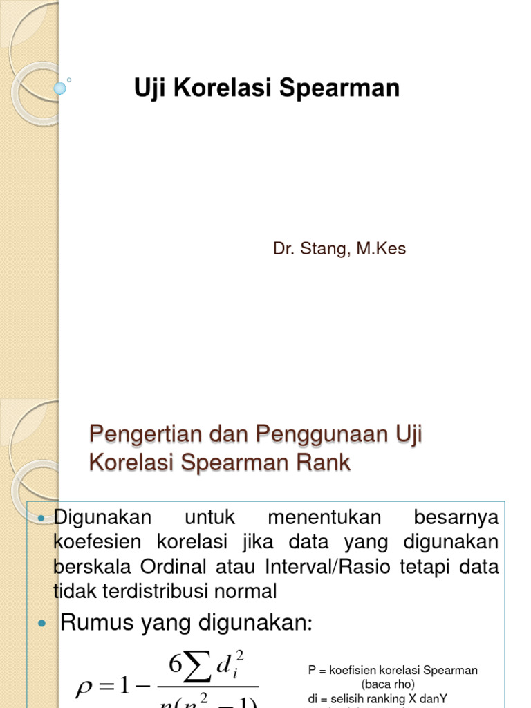 Korelasi Spearman | PDF