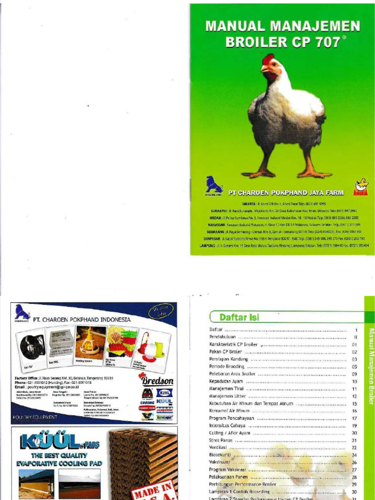 PDF Manual Manajemen Broiler CP 707 20191108 0001 Compress | PDF