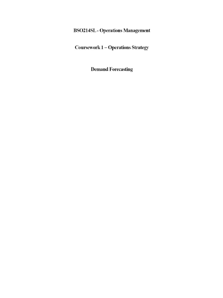 Demand Forecasting Nestle | PDF