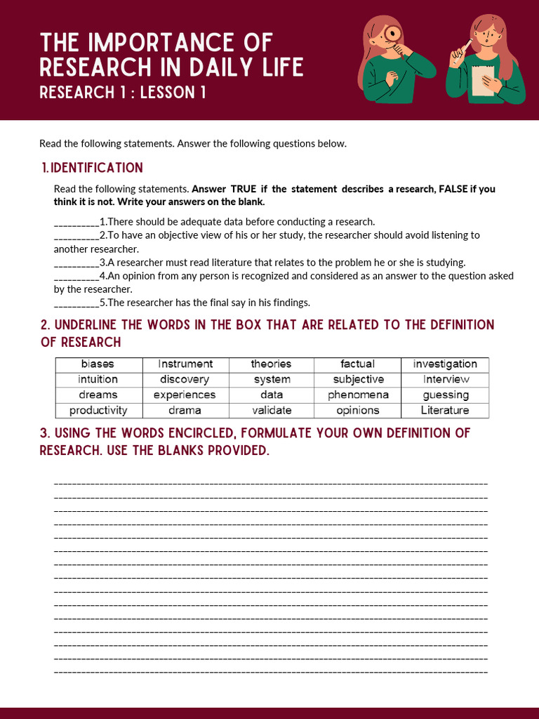 Lesson 1-Activity 1 | PDF