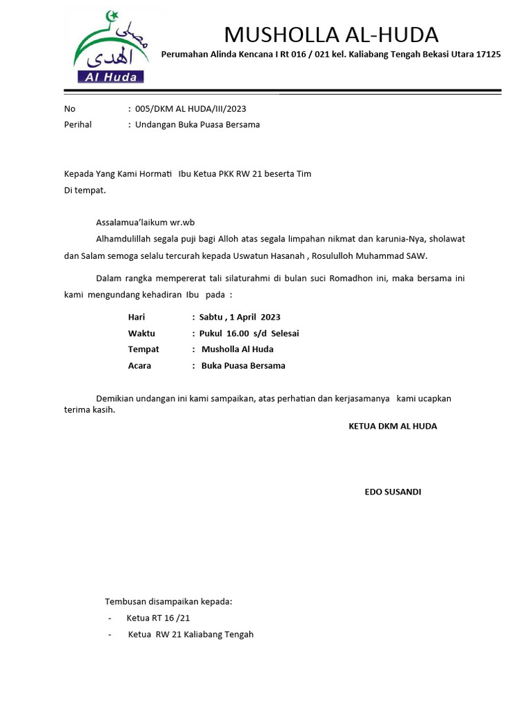 Undangan Ibu PKK | PDF