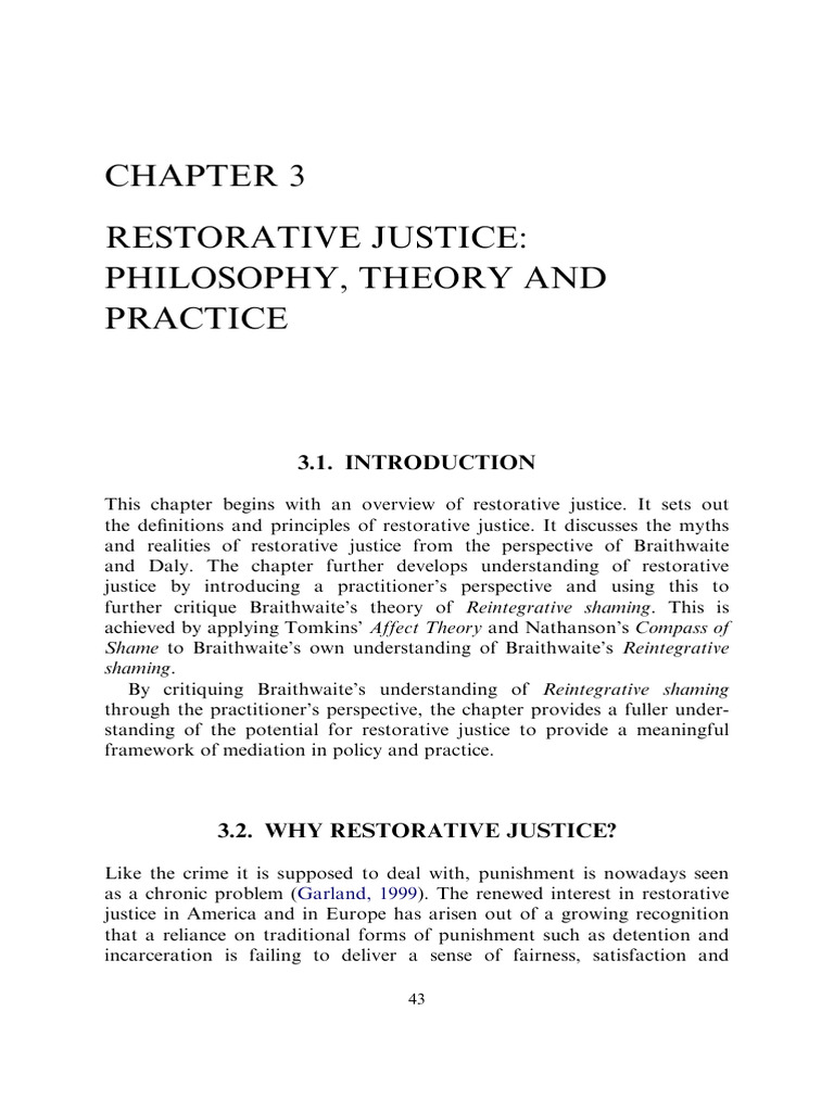 Restorative Justice - Philosophy, Theory and Practice | PDF | Restorative Justice | Justice