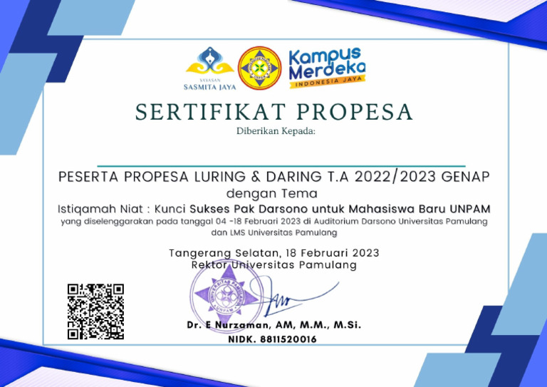 Sertifikat Propesa | PDF