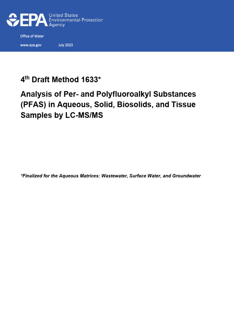 3rd Draft Method 1633 December 2022 12 20 22 508 Pdf Laboratories