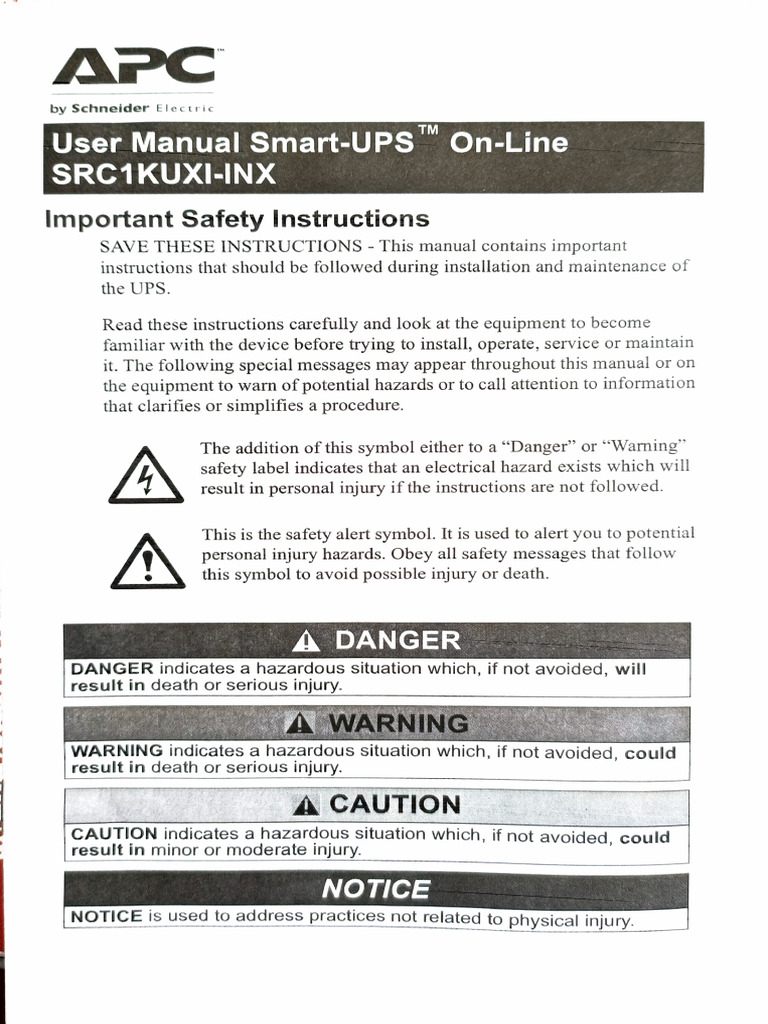 APC Smart-UPS Installation Manual | PDF | Electrical Conductor | Equipment