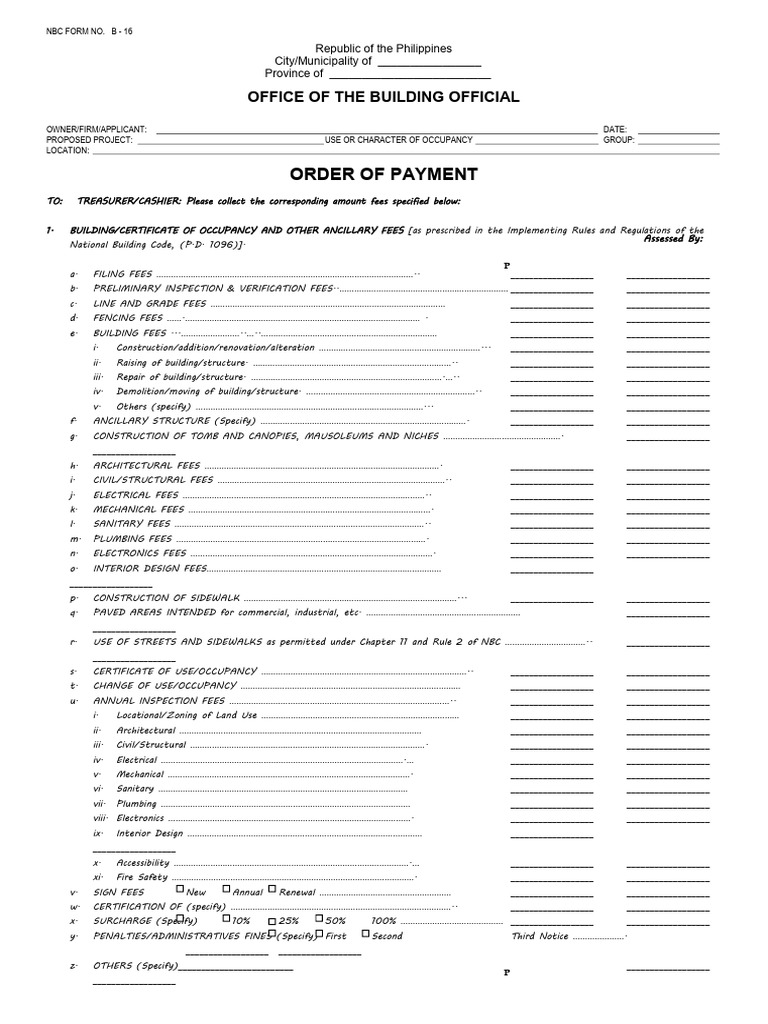 Order of Payment | PDF