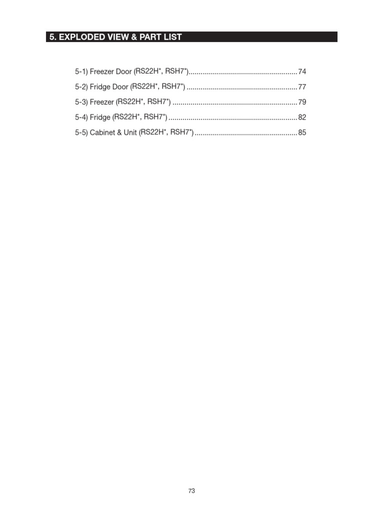 Exploded View & Part List | PDF | Domestic Implements | Cold