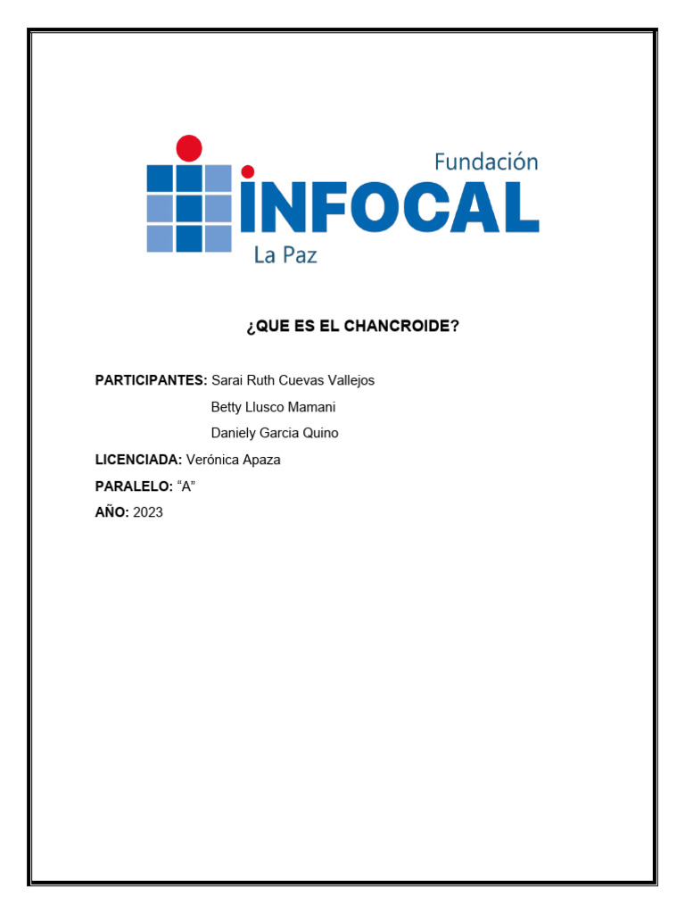QUE ES EL CHANCROIDE Corregido | PDF | Infección transmitida ...