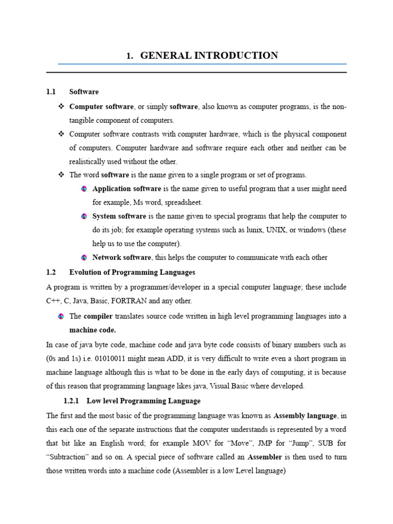 Object Oriented Programing Ii Chapter One Pdf Class Computer Programming Variable 9731