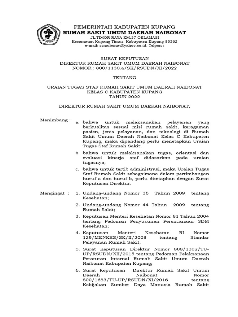 SK Uraian TUgas | PDF | Bisnis