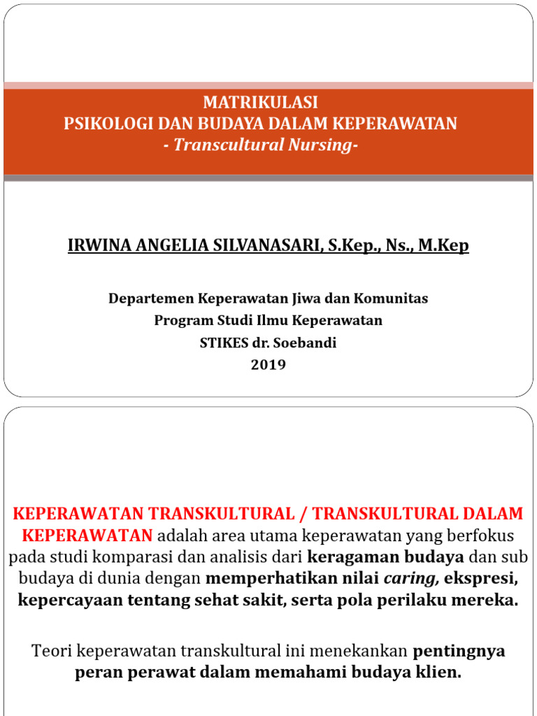Matrikulasi MK Psikologi Dan Budaya Dalam Keperawatan | PDF ...