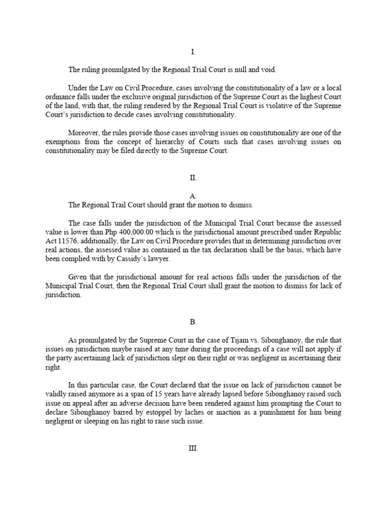 Civ Pro Quiz 1 | PDF | Cause Of Action | Jurisdiction