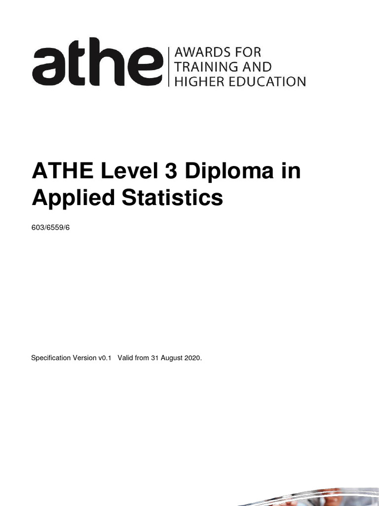ATHE Level 3 Diploma in Applied Statistics | Download Free PDF ... ATHE Level 3 Diploma in Applied Statistics | Download Free PDF ...