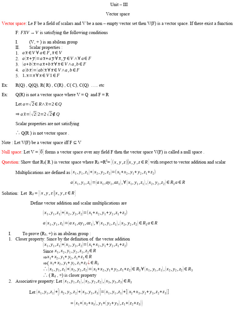 DMS 2 (Unit - III) | PDF | Basis (Linear Algebra) | Field (Mathematics)
