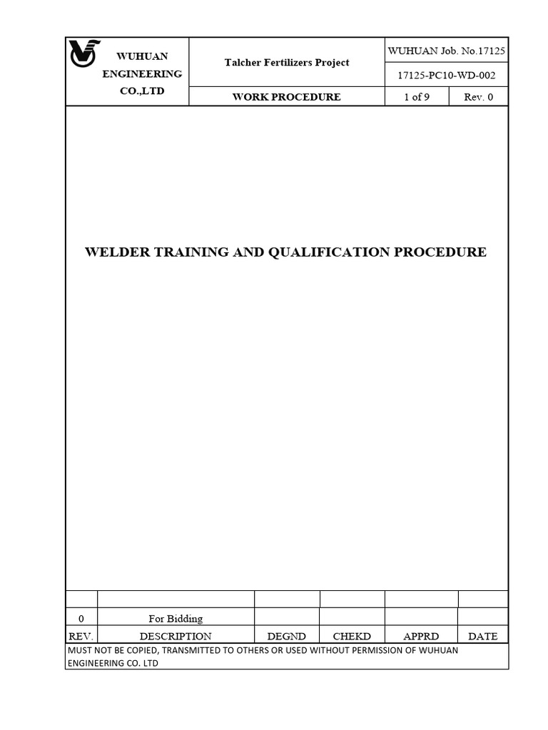 Welder Qualification Procedure Overview | PDF | Welding | Construction