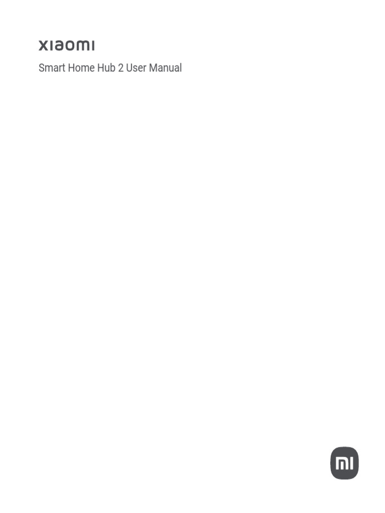 User Manual Xiaomi Mi Smart Home Hub 2 | PDF | Wi Fi | Home Automation