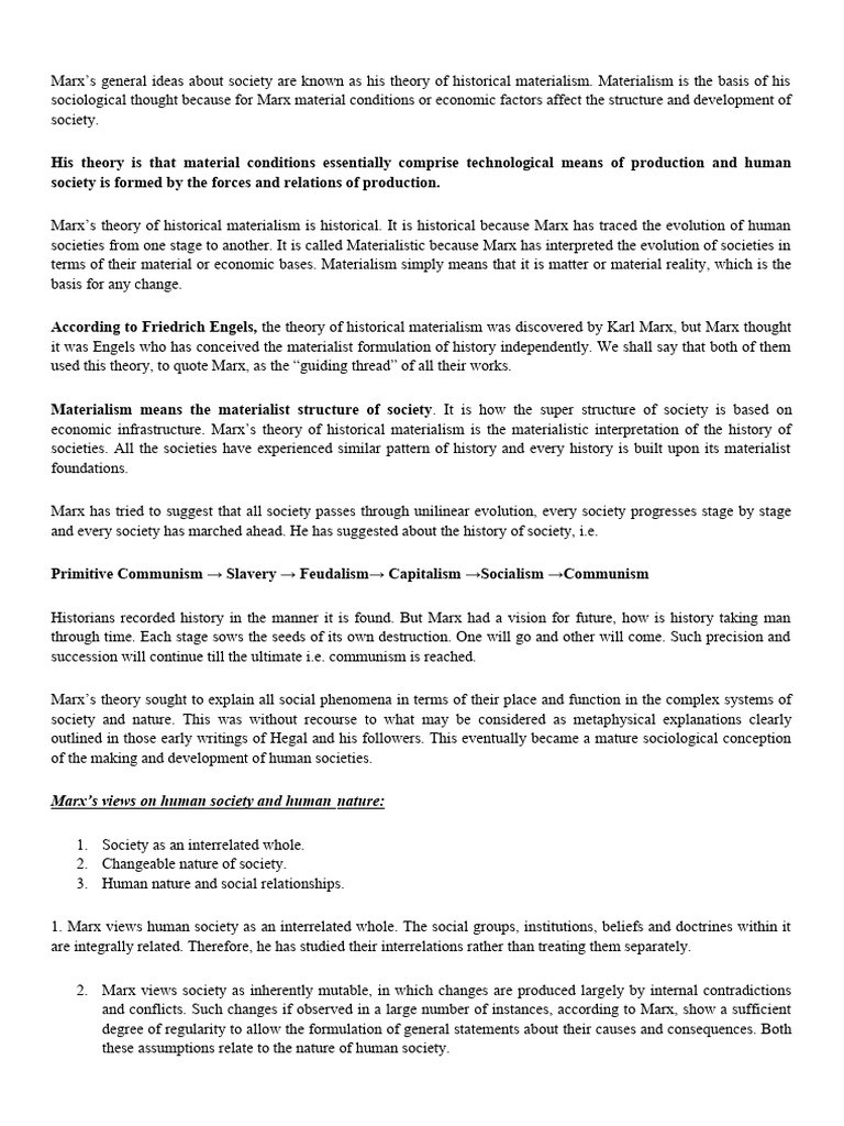 Historical Mechanism | PDF | Karl Marx | Communism